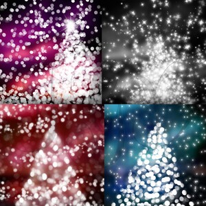 Bokeh Christmas Tree Digital Photography Backdrop - Bokeh Lights ...