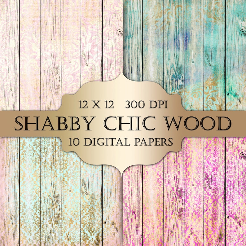 Shabby Chic Wood Digital Paper Pastel Rustic Wood Grunge - Etsy