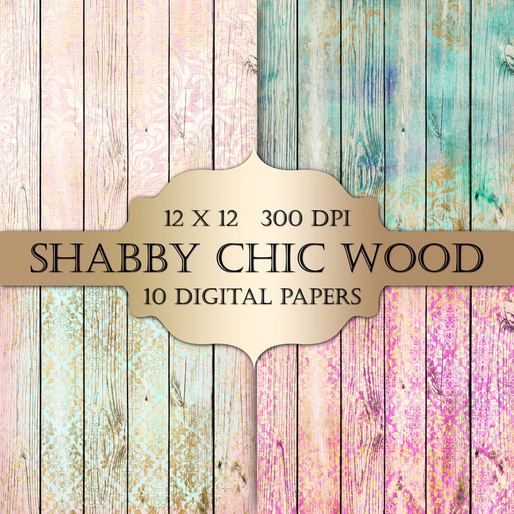Shabby Chic Wood Digital Paper Pastel Rustic Wood Grunge - Etsy