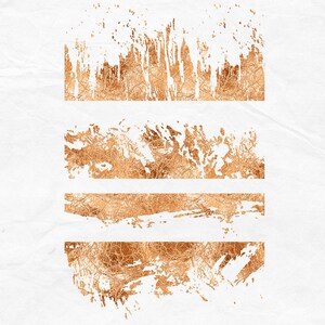 Bronze Clipart, Borders Overlays, Brush Strokes, Digital Borders ...