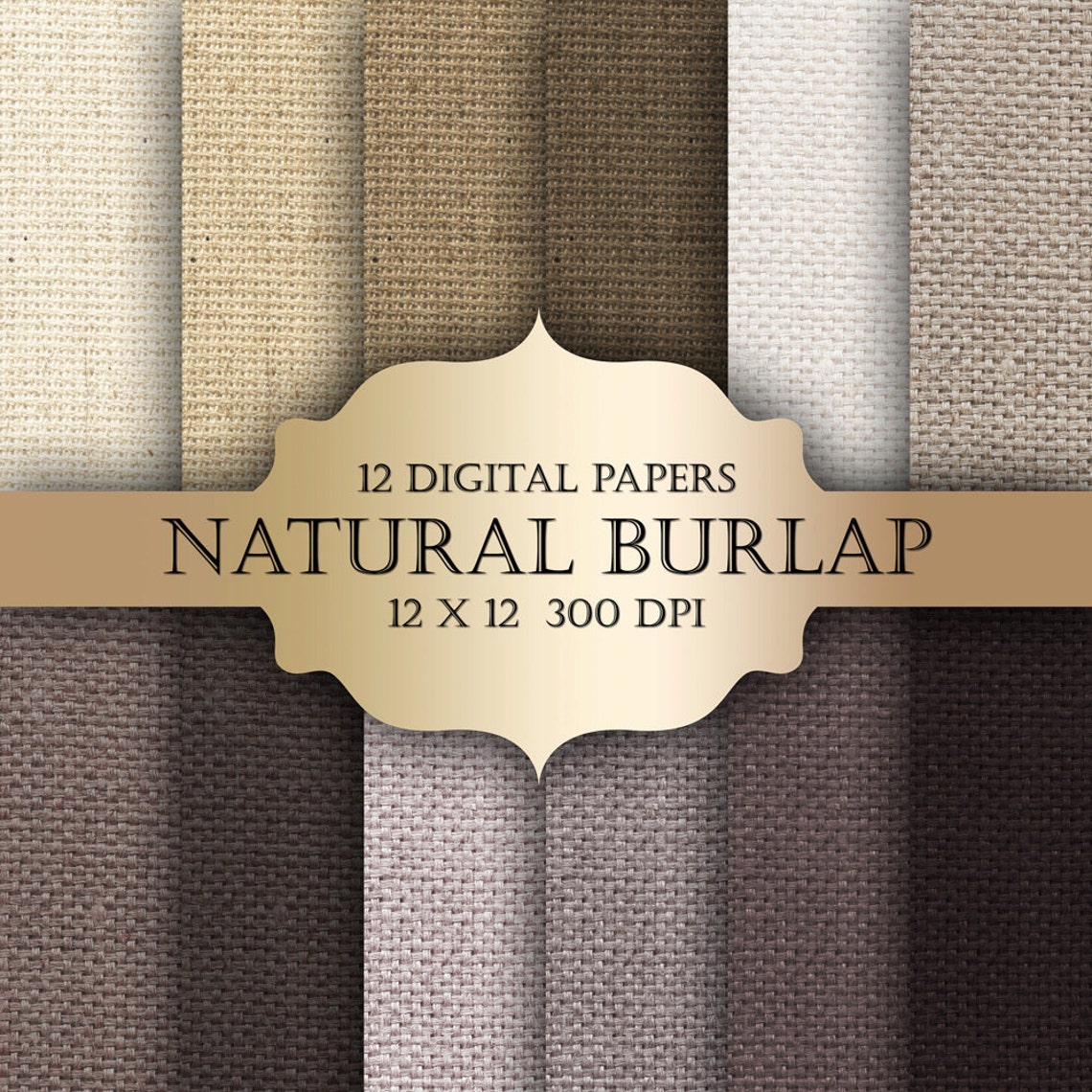 Rustic Burlap Digital Paper Pack Linen Burlap Paper Fabric - Etsy
