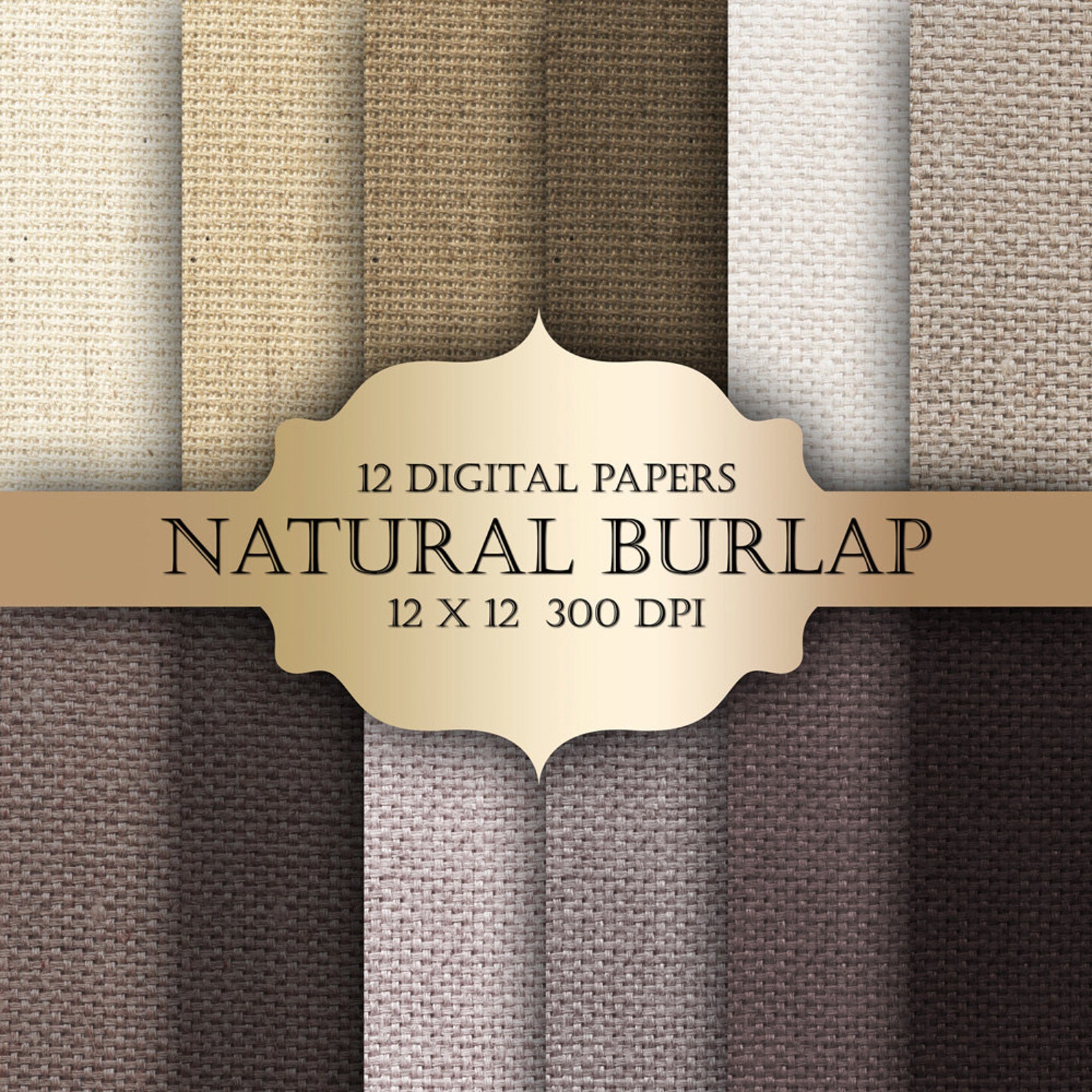 Rustic Burlap Digital Paper Pack Linen Burlap Paper Fabric - Etsy
