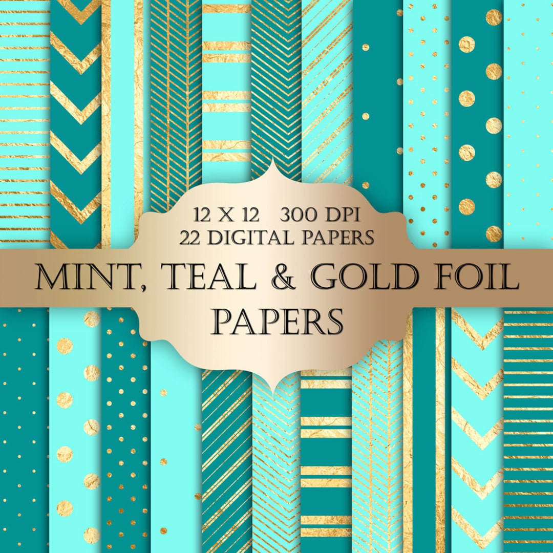 Gold Foil Polka Dot Stripes & Chevron Digital Paper - Polka Dot Glitter ...