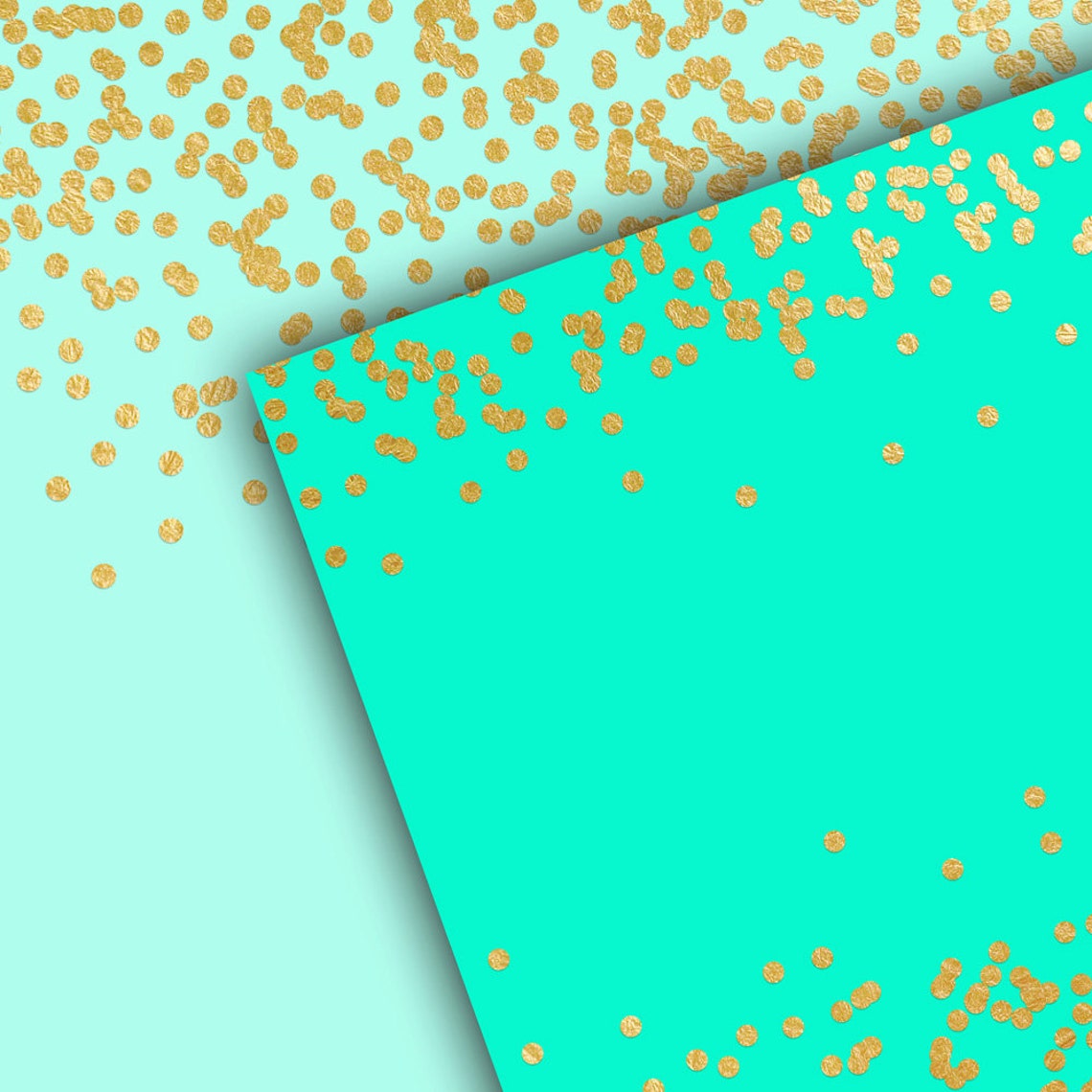 Gold Foil Dot Confetti Digital Paper Polka Dot Glitter - Etsy