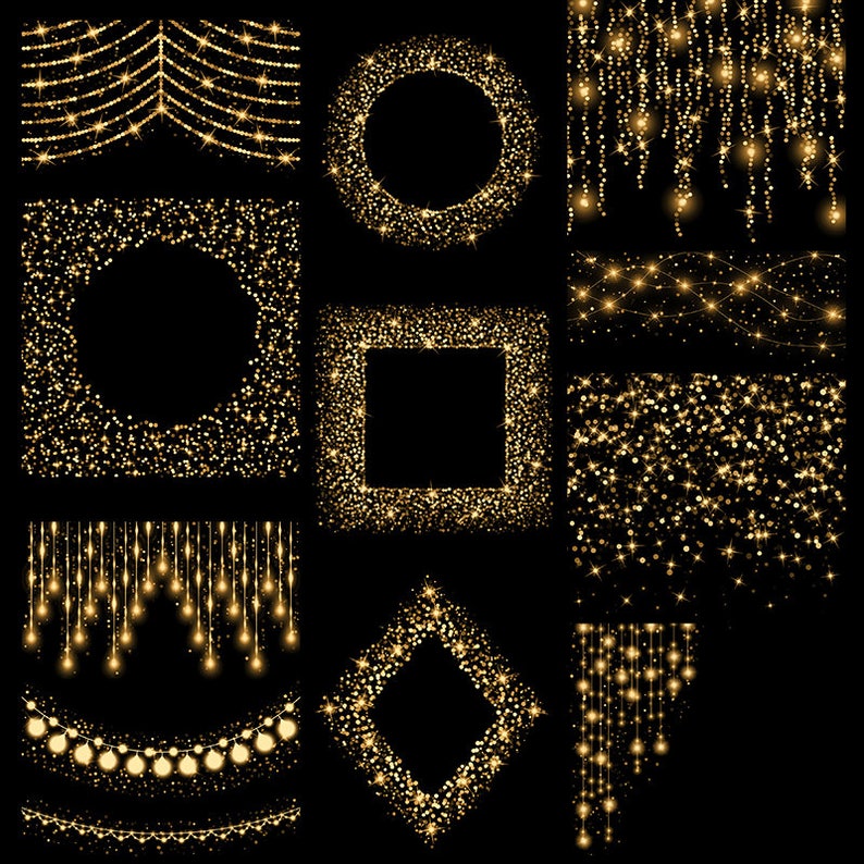 Gold Bokeh Overlays Bokeh String Lights Christmas Lights - Etsy
