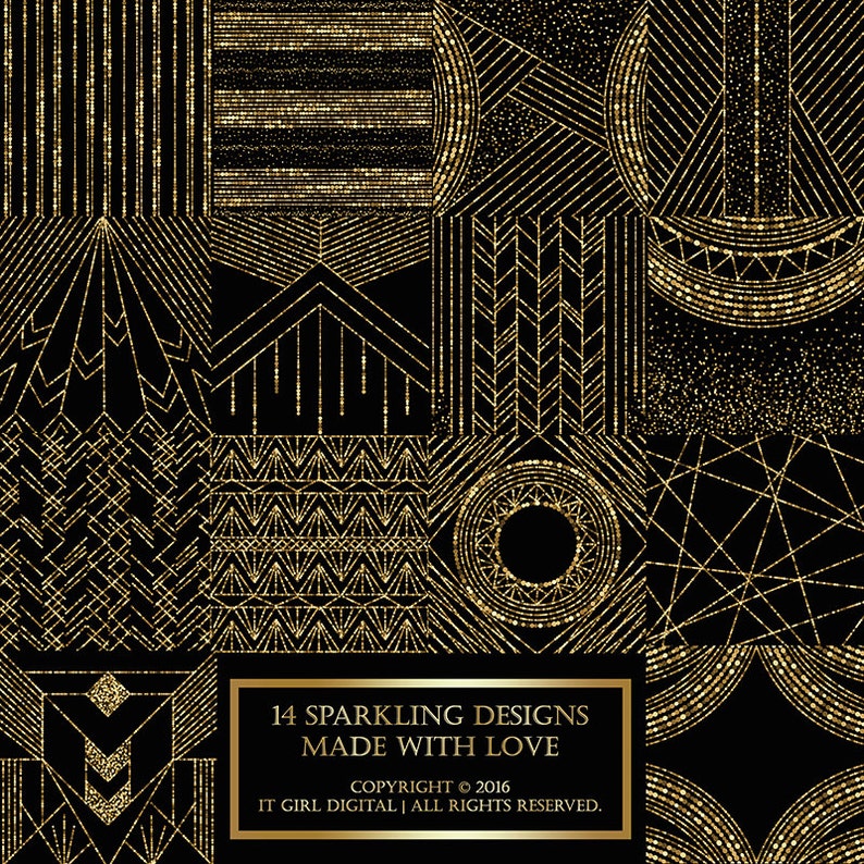 String Lights Digital Papers gold Bokeh Gold - Etsy