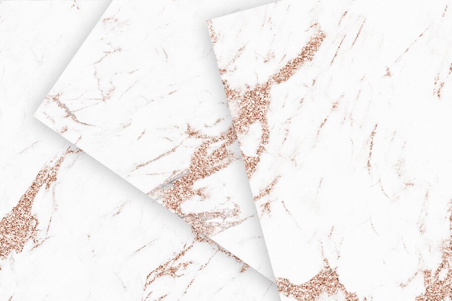 Rose Gold Digital Paper Marble Digital Paper Rose Gold | Etsy