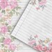 Lined Shabby Chic Flowers Digital Paper Pack Vintage Journal - Etsy