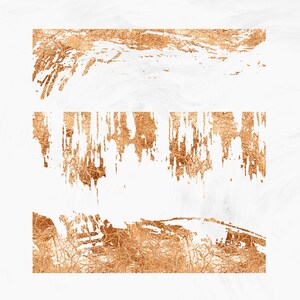 Bronze Foil Clipart, Borders Overlays, Brush Strokes, Digital Borders ...