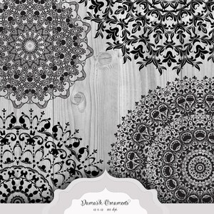 Damask Ornaments Digital Clip Art Vintage Flourish Embellishments for ...
