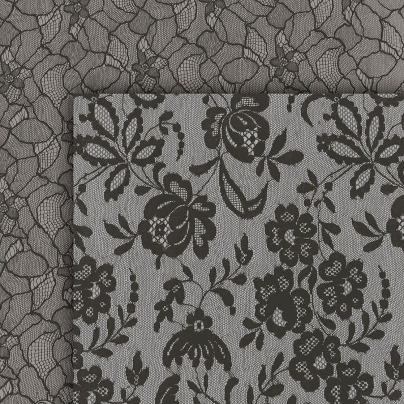 Black LACE Digital Paper Pack Vintage Lace Pattern | Etsy