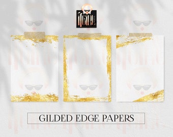 Gold Edge Cards - Etsy