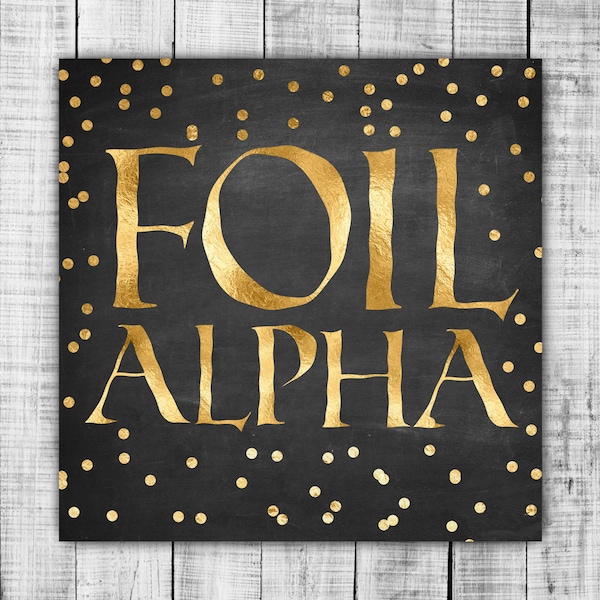 Foil Alphabet - Etsy