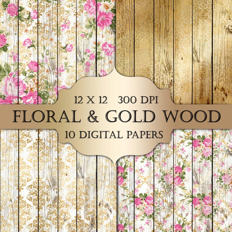 Shabby Chic Wood Digital Paper Pastel Rustic Wood Grunge - Etsy