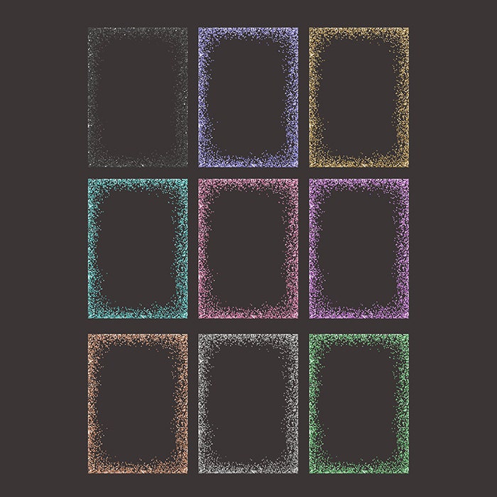 Glitter Borders Clipart Overlay Gold Glitter Glitter - Etsy