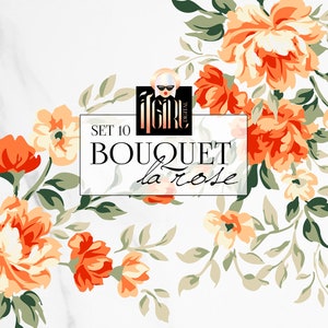 Flower Bouquet Clipart, Floral Clipart, Vintage Botanical Flowers ...