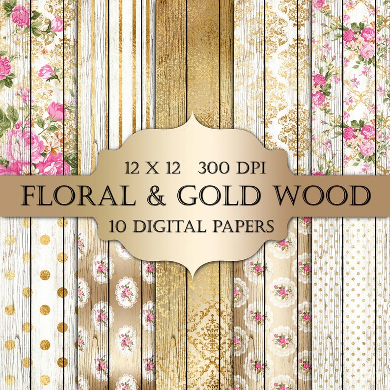 Shabby Chic Wood Digital Paper Pastel Rustic Wood Grunge - Etsy
