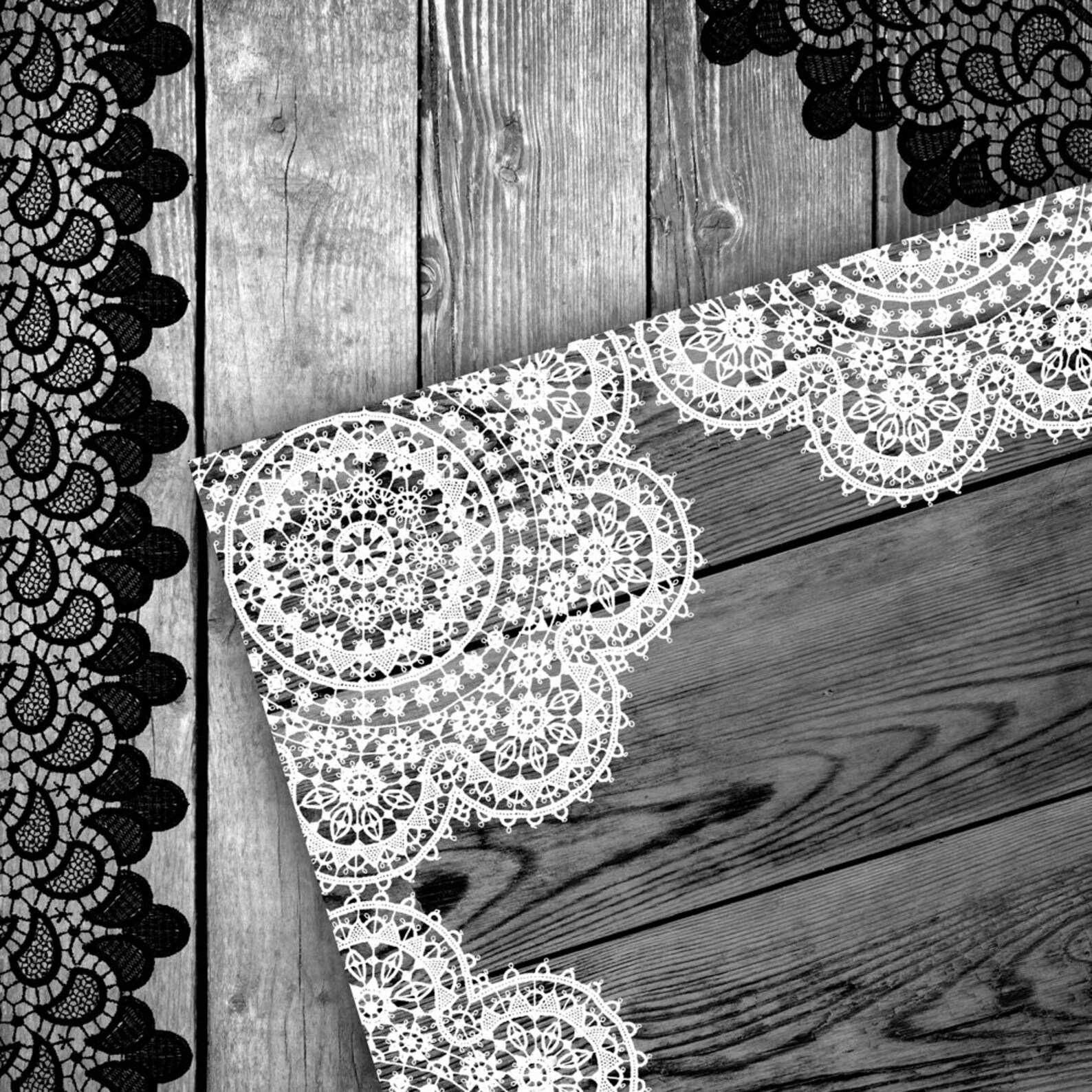 Rustic Wood & LACE Digital Paper Pack Vintage Black and - Etsy