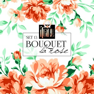 Flower Bouquet Clipart, Floral Clipart, Vintage Botanical Flowers ...