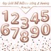 Rose Gold Foil Balloon Letters & Numbers - Alphabet Clipart - Foil ...