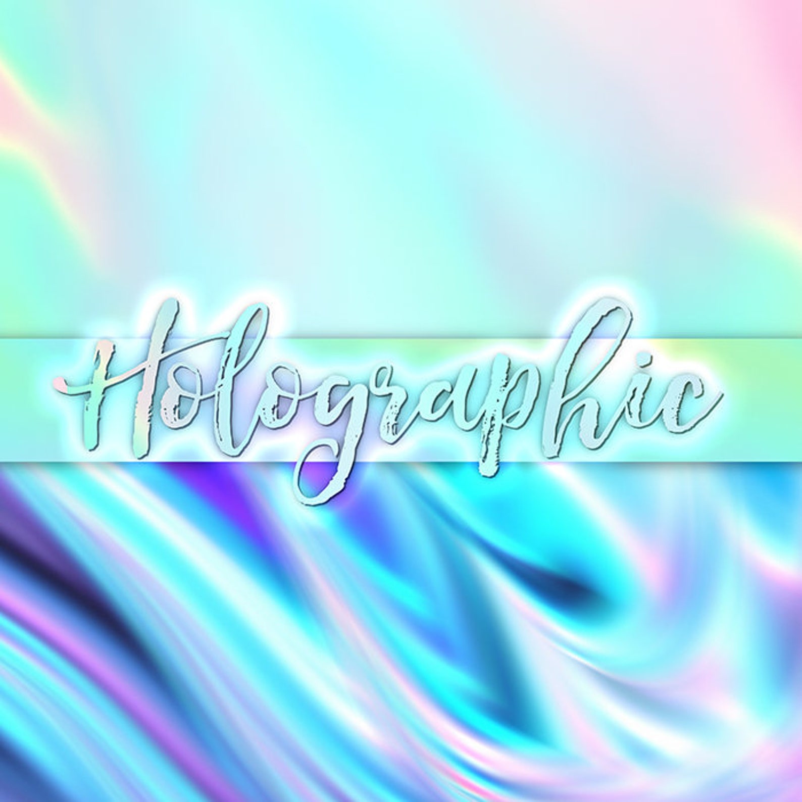 Holographic Digital Paper Opal Pastel Iridescent Unicorn | Etsy