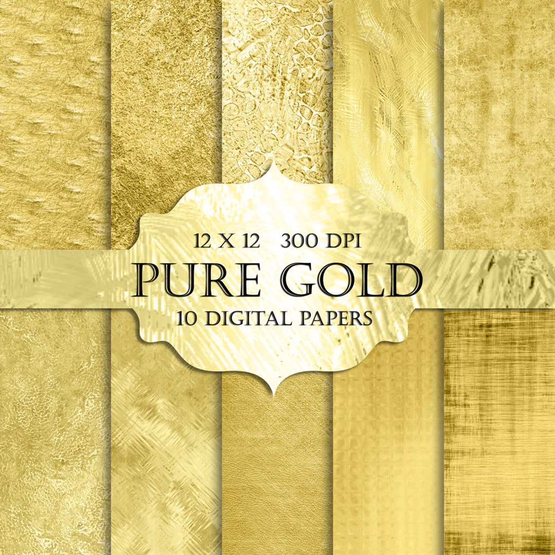 Gold Foil Digital Paper - Gold Glitter Luxury Fashion Digital Paper ...