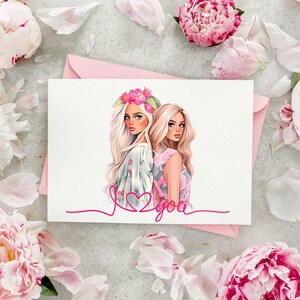 Best Friends Clipart, Cute BFF Girls Clipart, Besties Fashion Clipart ...