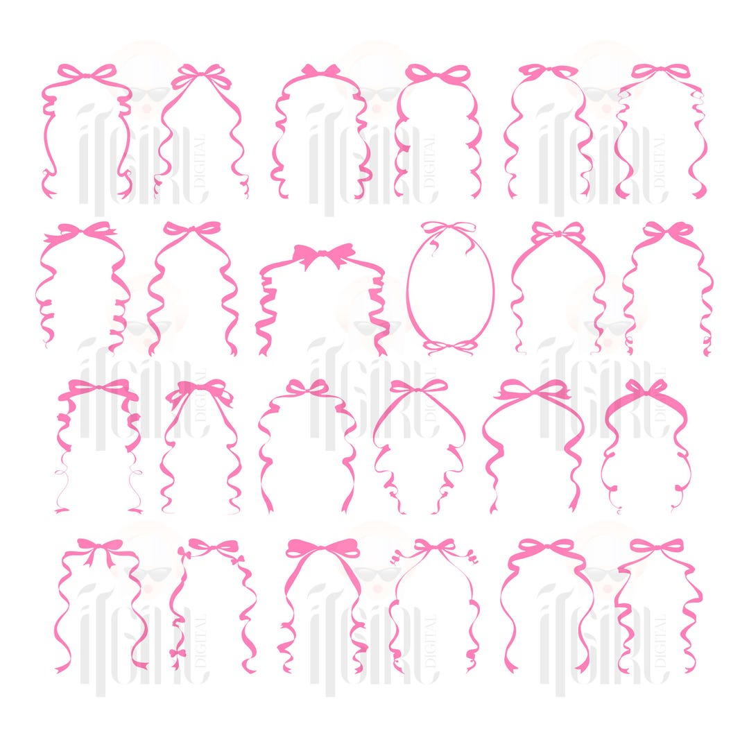 SVG Ribbon Bow Frames Clipart Vintage Decorative Border - Etsy