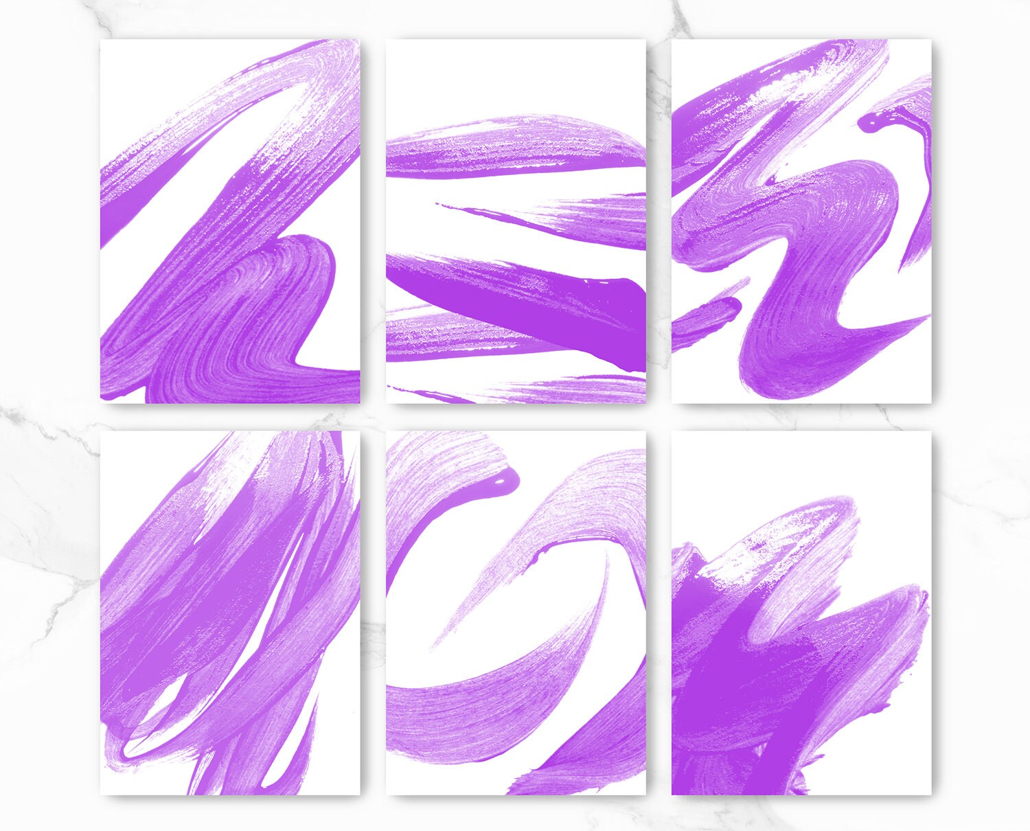 Purple Watercolor Brush Strokes Textures Digital Paper Paint - Etsy