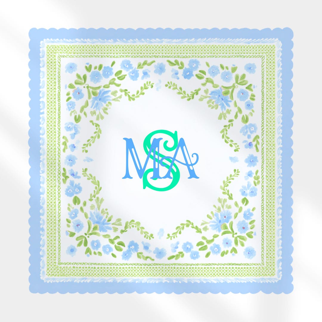 Fishtail Monogram Alphabet PNG & SVG: Faux Embroidery Font - Etsy