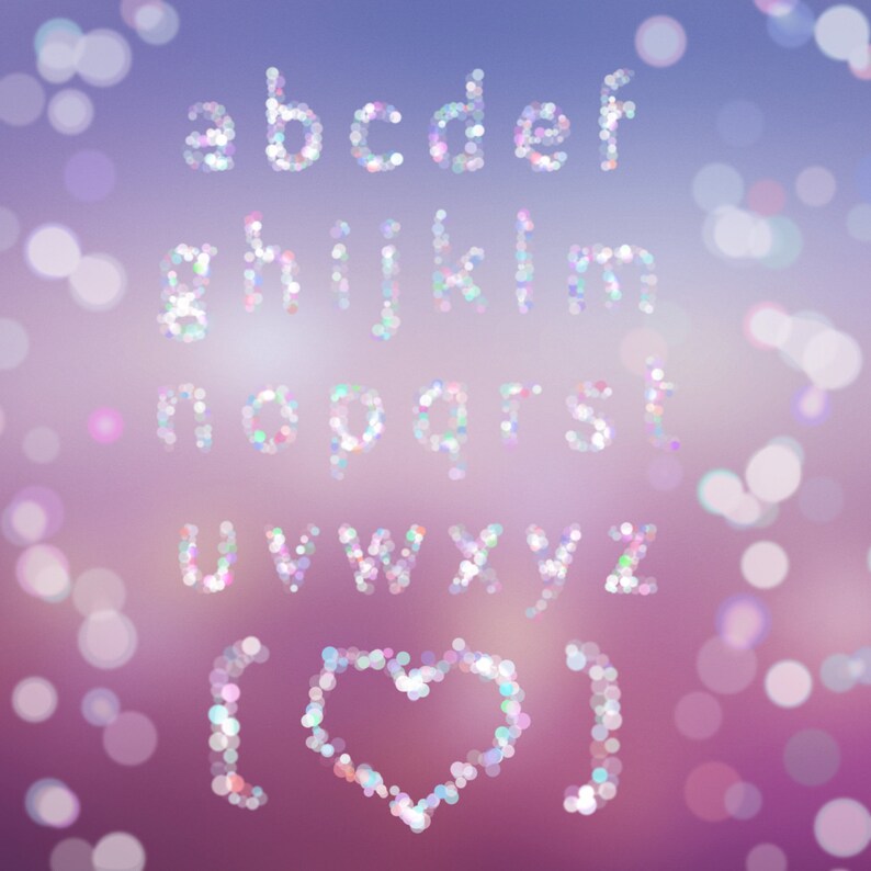 BOKEH Alphabet Digital Clipart Transparent Background Bokeh - Etsy