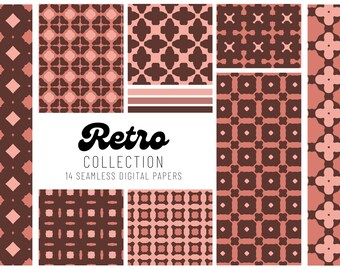Groovy Retro Patterns. Retro Smiley Face Seamless Pattern Bundle ...