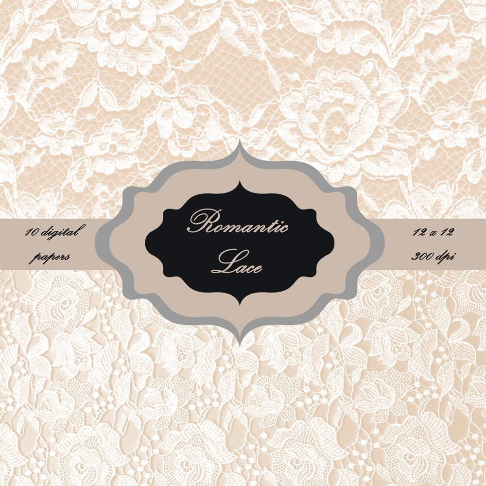 LACE Digital Paper Pack Vintage Lace Pattern Background for - Etsy