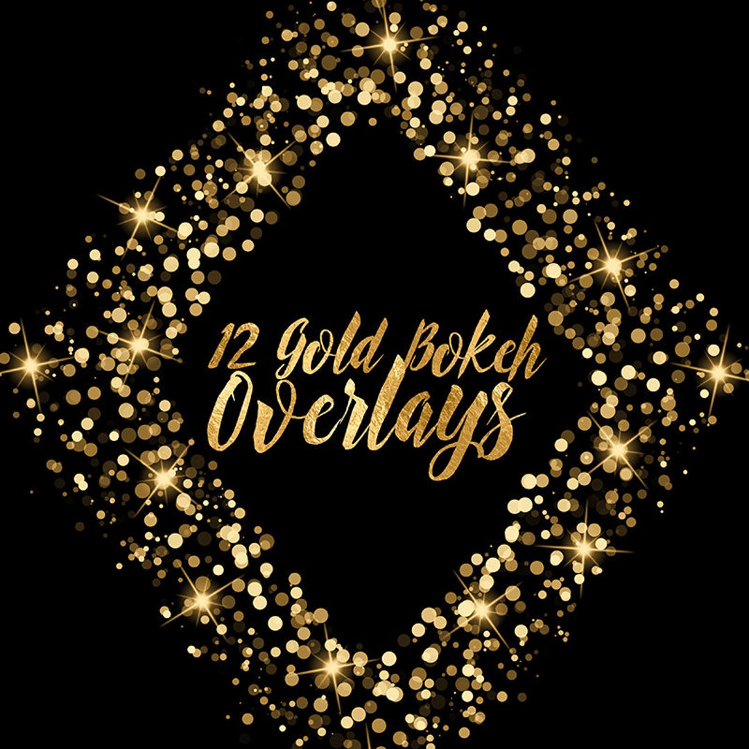 Gold Bokeh Overlays - Bokeh String Lights Christmas Lights Overlays ...