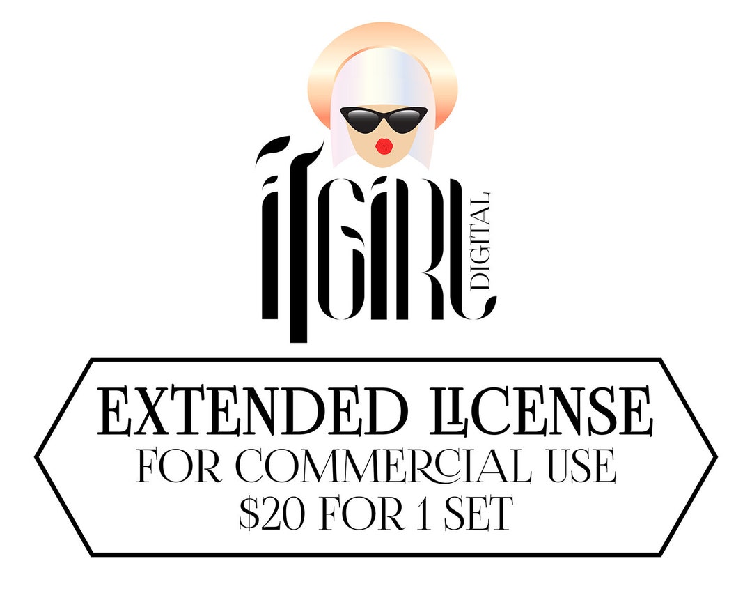 Extended Commercial Use License for One Graphic Set for Print on Demand ...