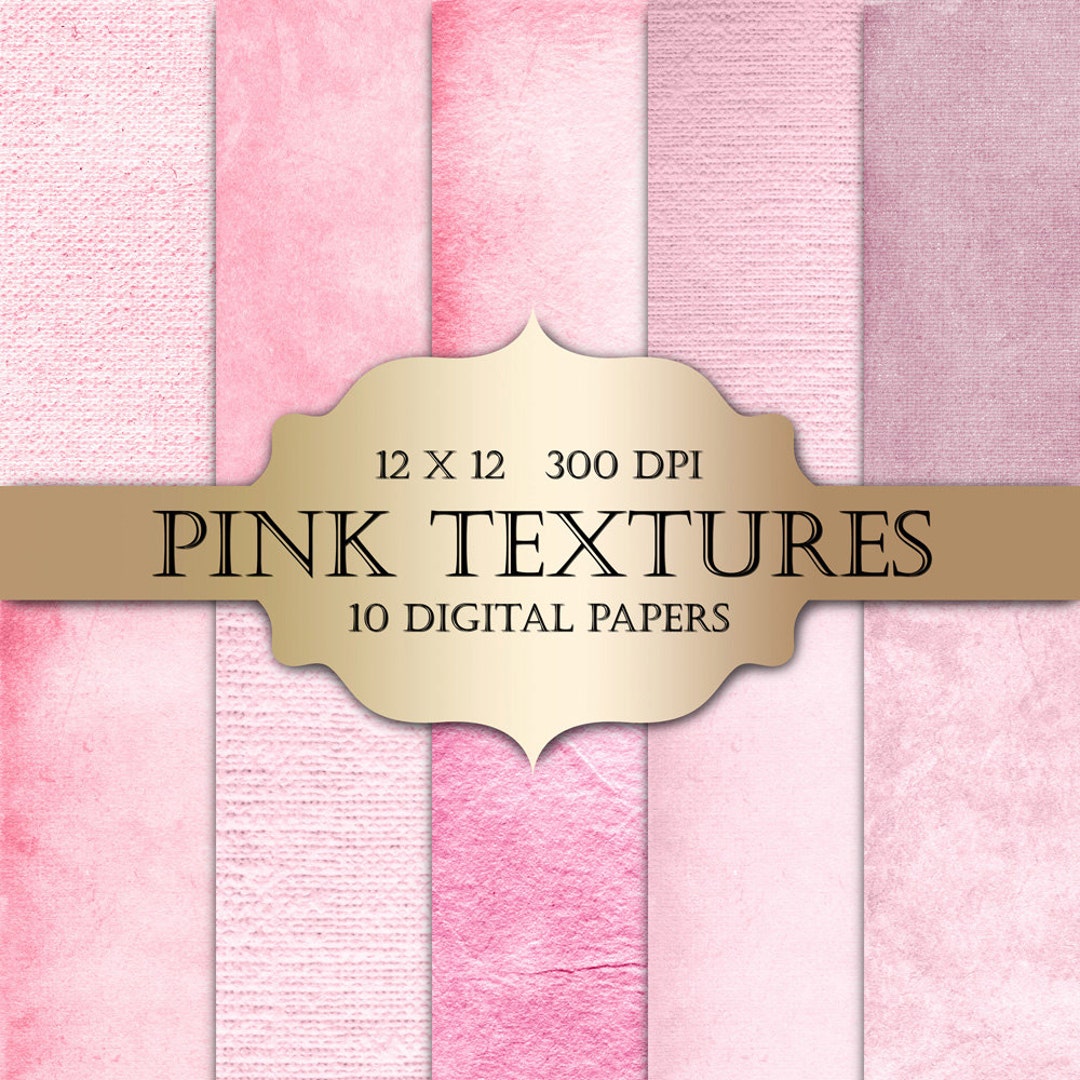 Pink Digital Paper - Textured Digital Papers Shabby Chic Paper Pink ...