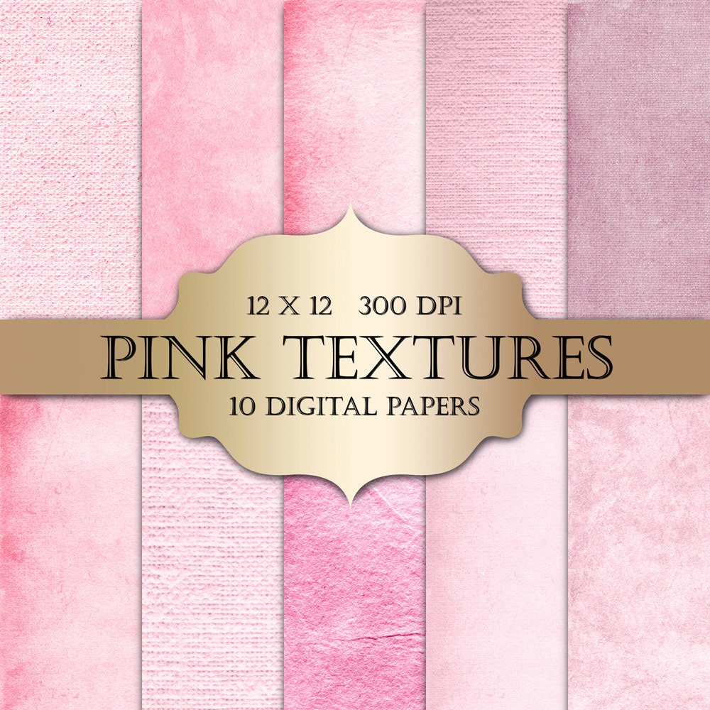Pink Digital Paper - Textured Digital Papers Shabby Chic Paper Pink ...