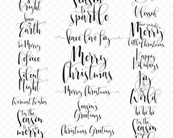 Christmas Word Art - Etsy