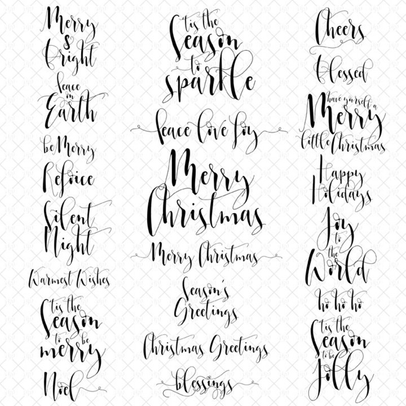 Merry Christmas Word Art - Etsy