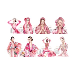 Spiritual Queen Clipart, Watercolor Spiritual Woman, Meditation Clipart ...
