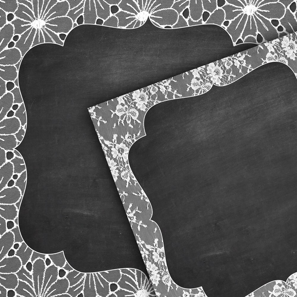 Chalkboard & LACE Digital Paper Pack Vintage Lace Chalkboard | Etsy