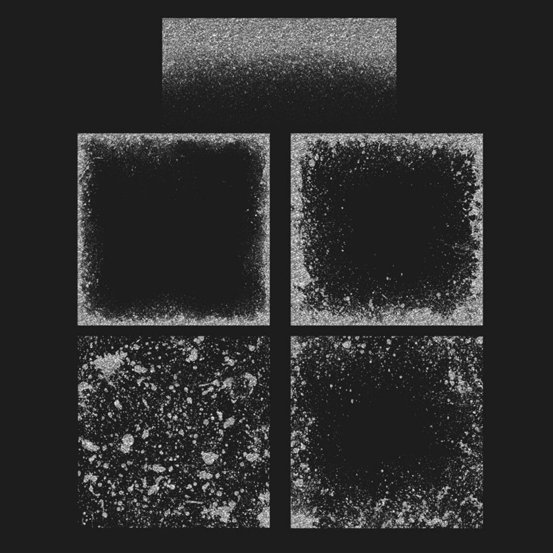 Silver Glitter Splatter Clipart Overlay: Transparent PNG (digital ...