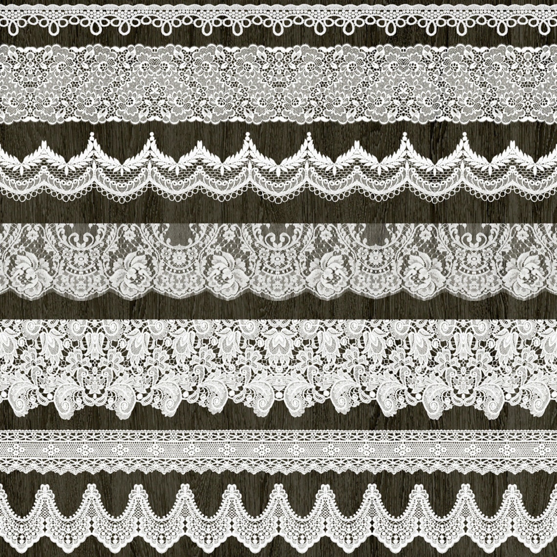 Vintage LACE Borders Clipart Authentic White Lace Borders | Etsy