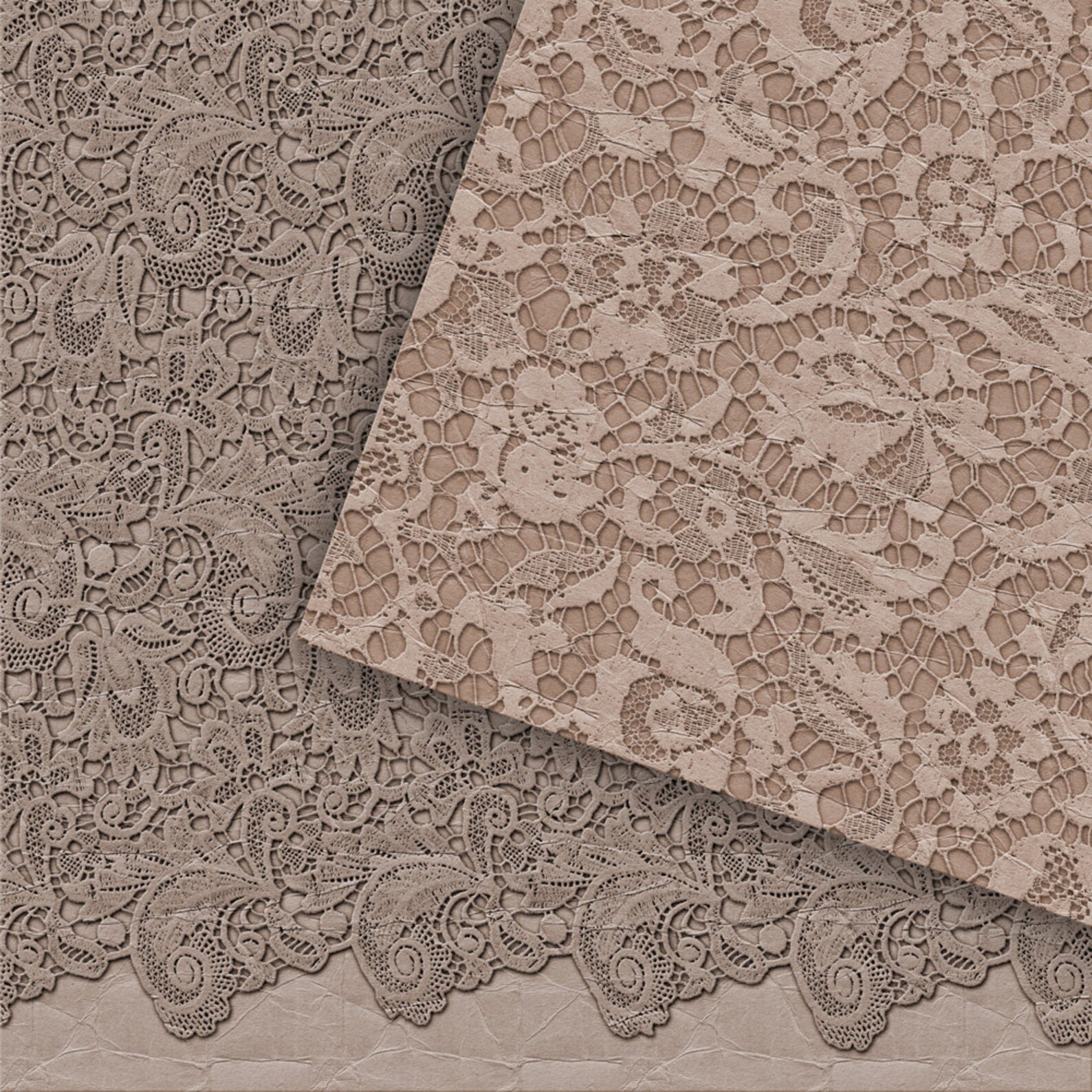 Crumpled Kraft LACE Digital Paper Pack Vintage Lace Crumpled - Etsy