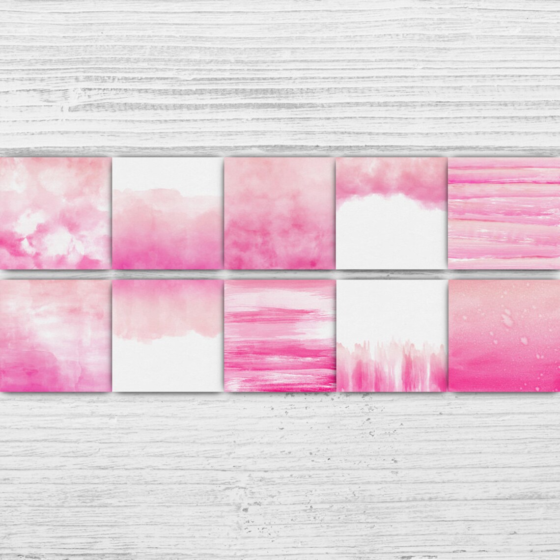 Watercolor Digital Paper Pink Watercolor Textures Painted - Etsy