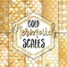 Mermaid Digital Paper Mermaid Scales Gold Foil Gold Glitter Nautical ...
