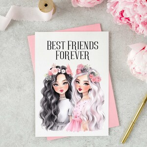 Best Friends Clipart, Cute BFF Girls Clipart, Besties Fashion Clipart ...