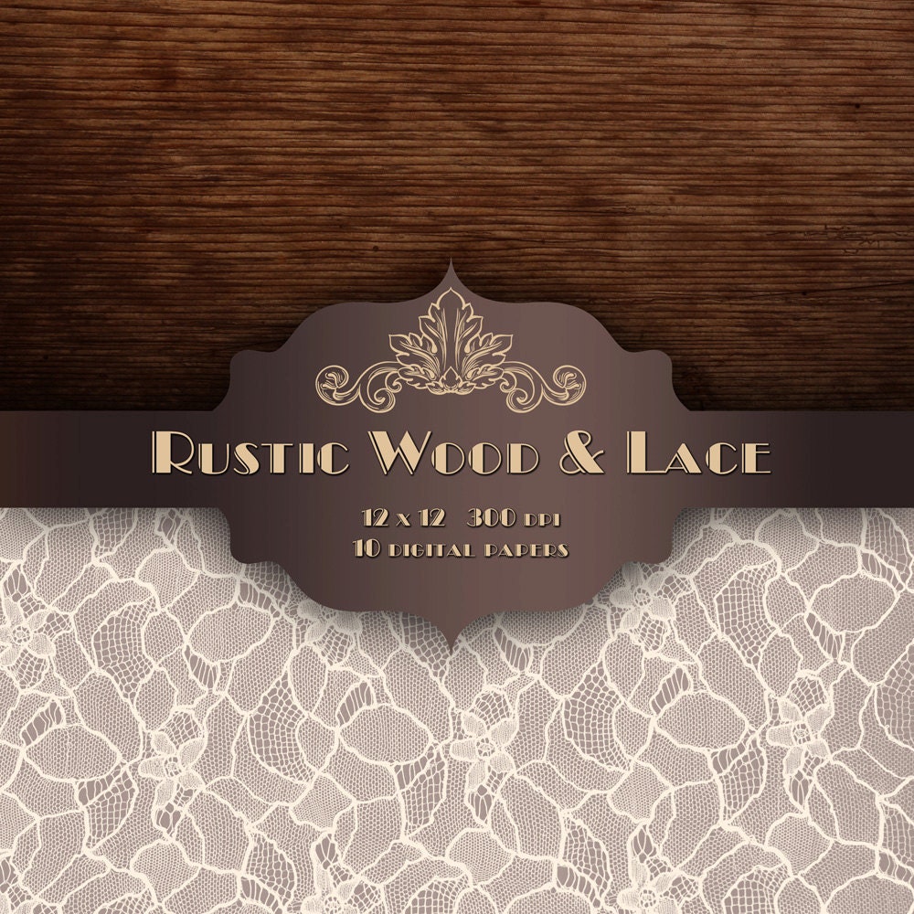 Wood And Lace Background