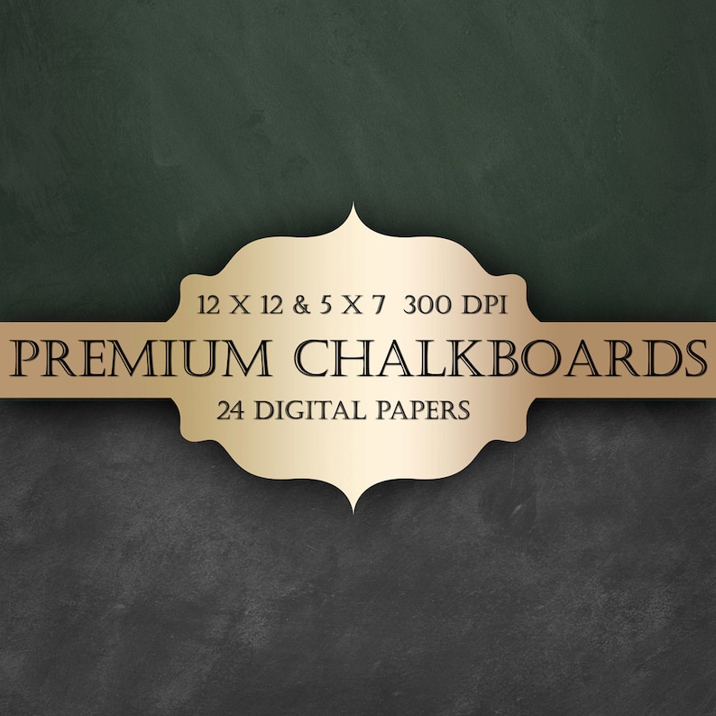 Premium Chalkboard Digital Paper Pack Chalkboard Blackboard | Etsy