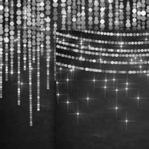 Chalkboard Gold Foil Confetti & Bokeh String Lights Digital Paper Polka ...
